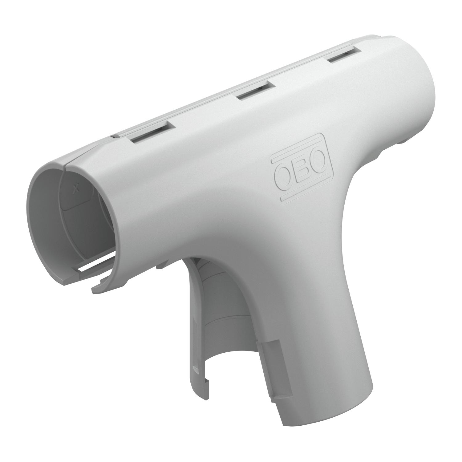 Quick pipe T piece, light grey | OBO