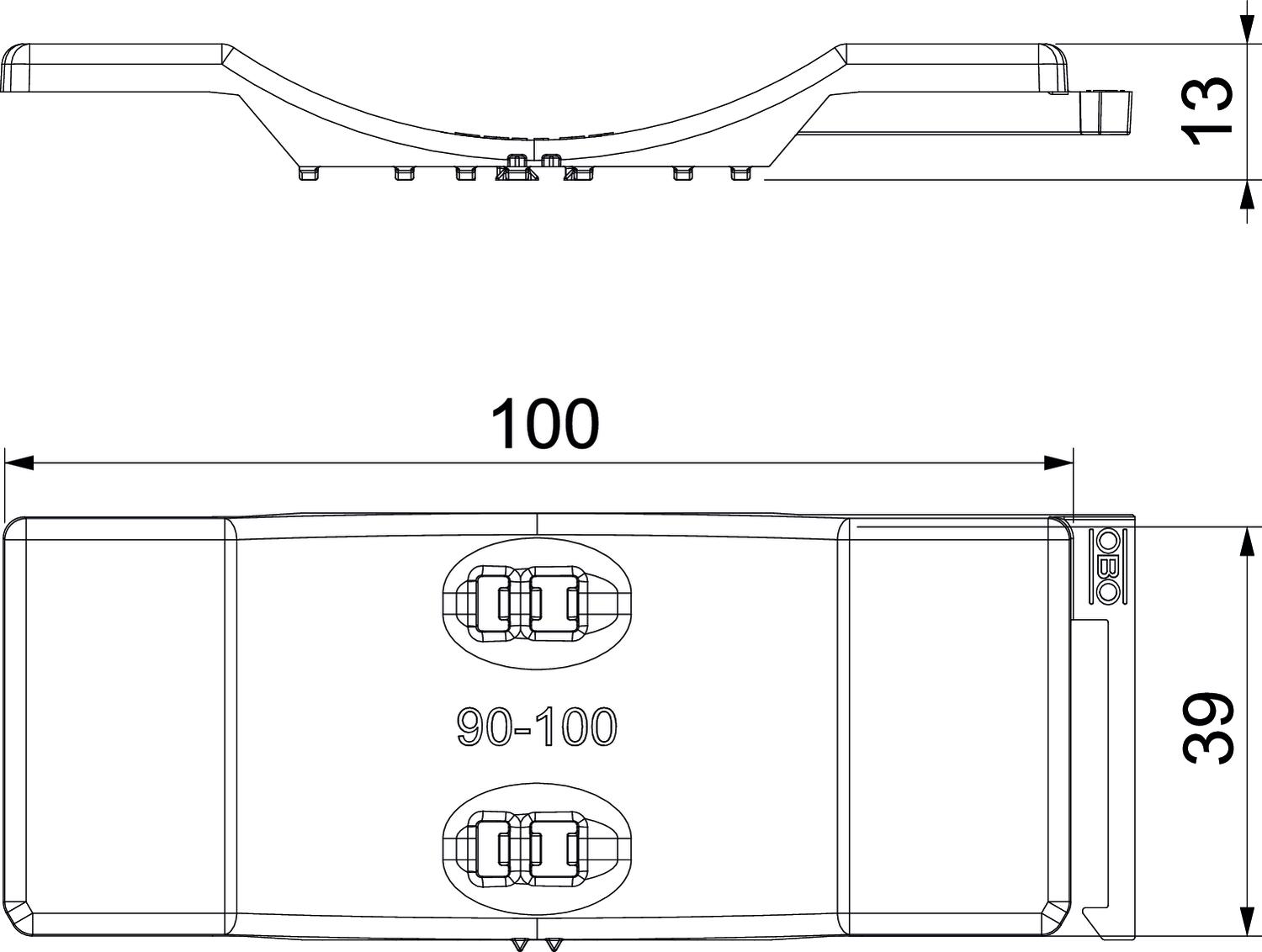 Universal counter-trough, plastic | OBO